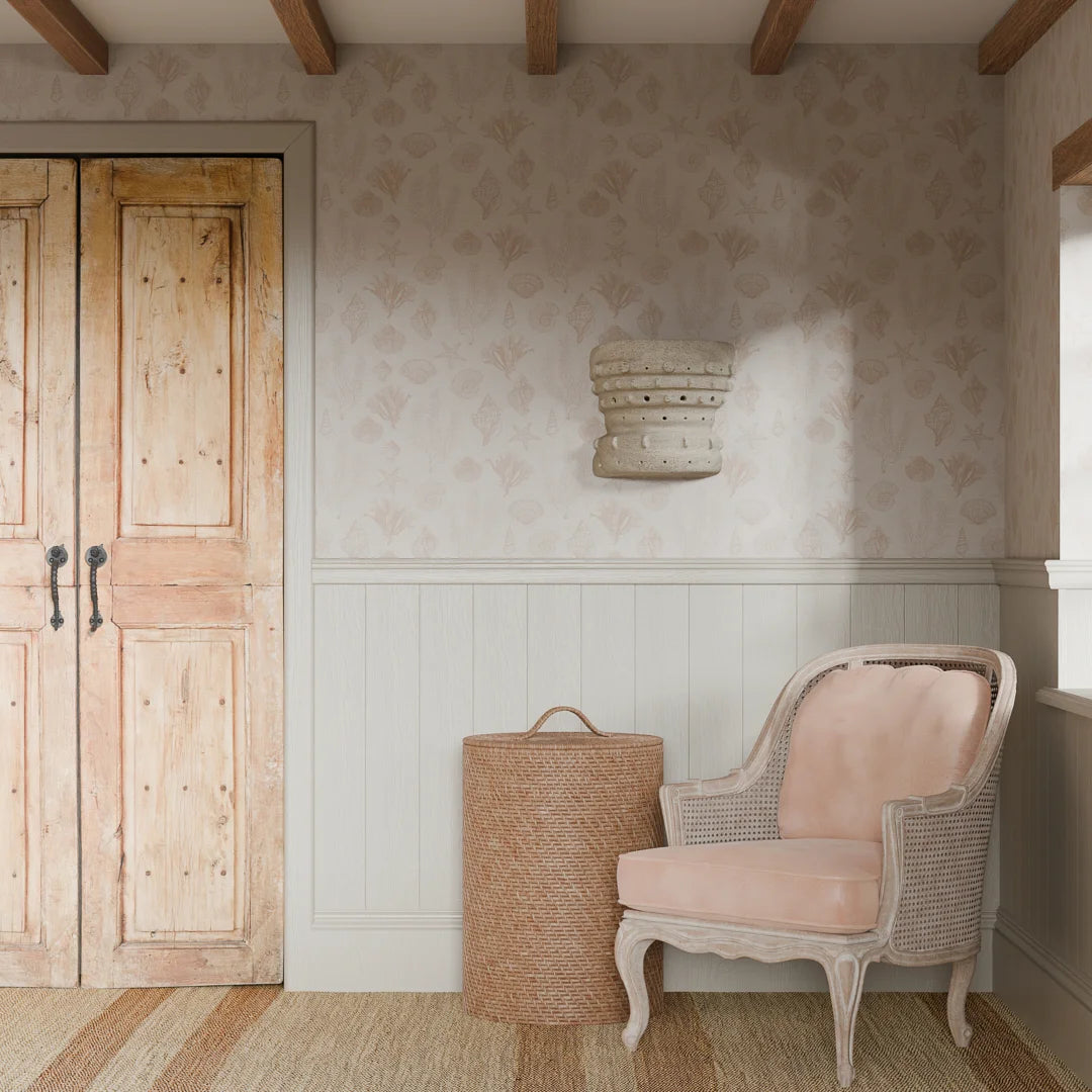 Seaside Stroll Wallpaper in Soft Spice – Lucie Annabel