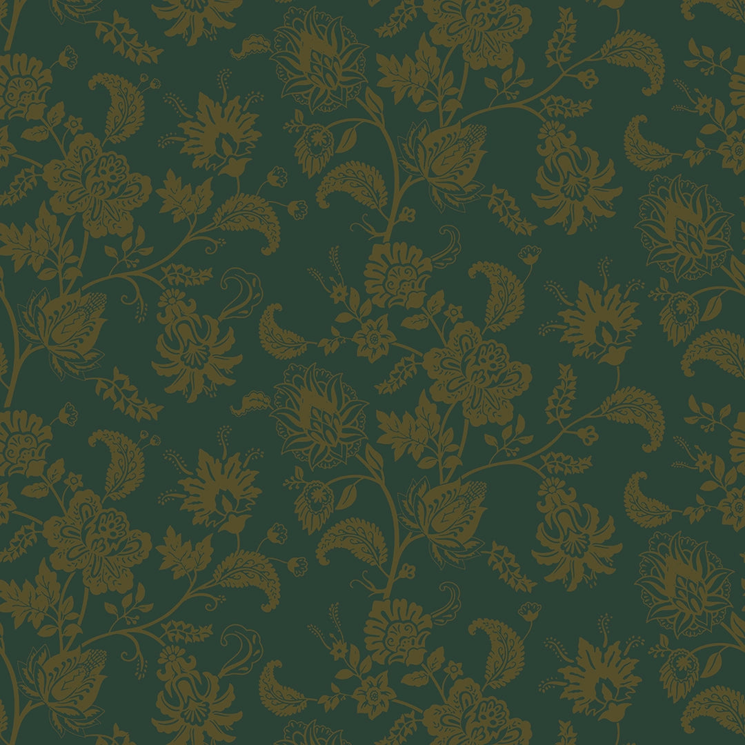 Balmoral Baroque Wallpaper in Gentleman Green and Pine Green – Lucie ...