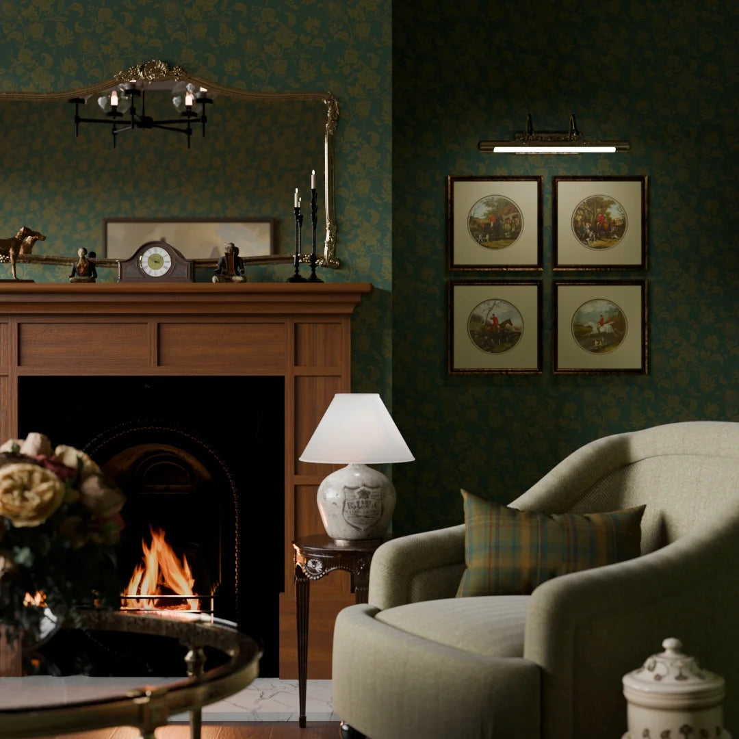 Balmoral Baroque Wallpaper in Gentleman Green and Pine Green – Lucie ...