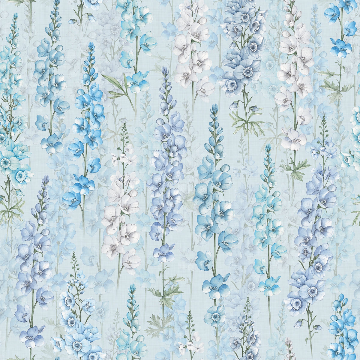 Delphinium Wallpaper in Blue – Lucie Annabel