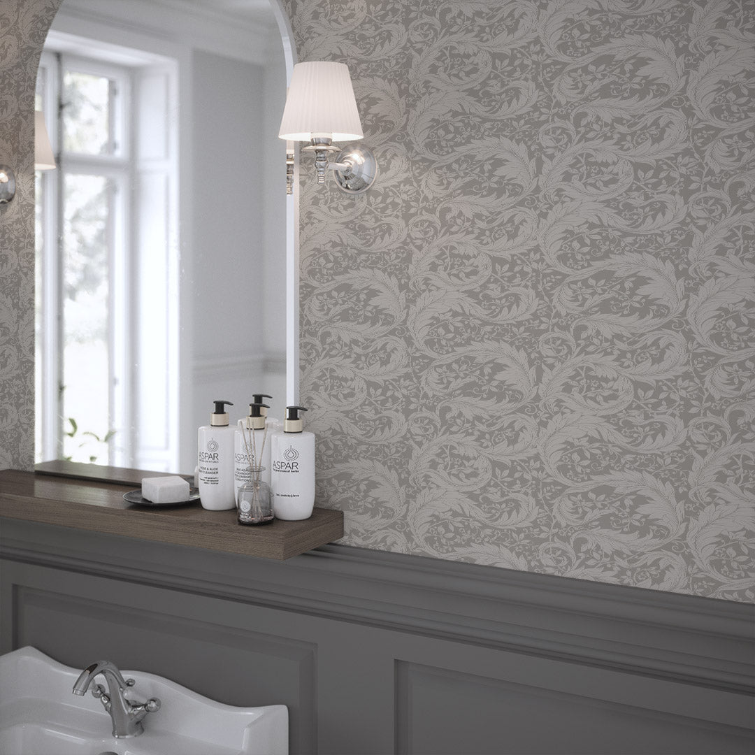 Enchanted Leaf Wallpaper in Earl Grey – Lucie Annabel
