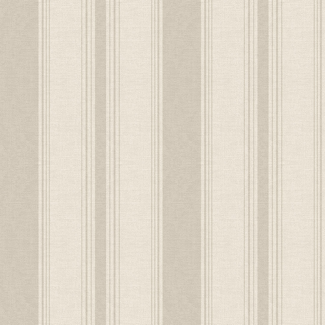 Heritage Stripe Wallpaper in Vintage Cream and Stone – Lucie Annabel