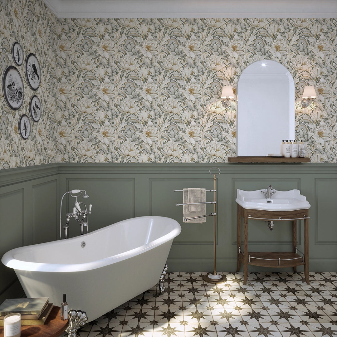 Lily of the Manor Wallpaper in Wild Nettle Green – Lucie Annabel