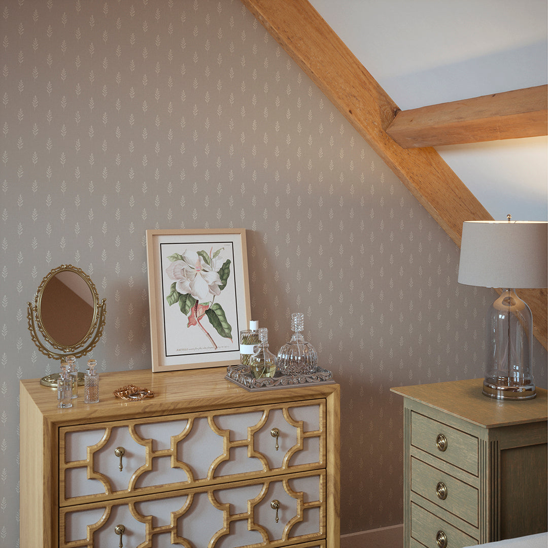 Rowan Wallpaper in Griege – Lucie Annabel