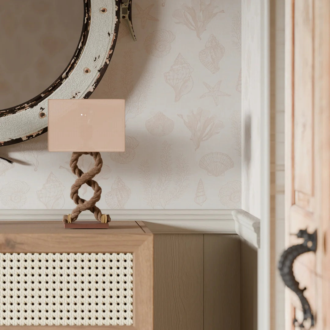 Seaside Stroll Wallpaper in Soft Spice – Lucie Annabel