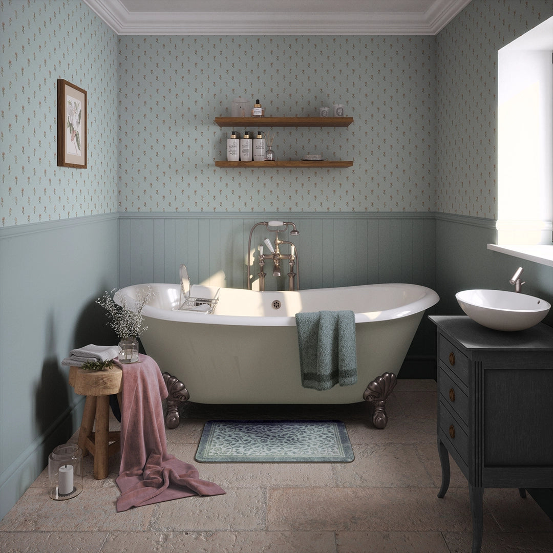 Wee Thistle Wallpaper in Mineral Mist – Lucie Annabel