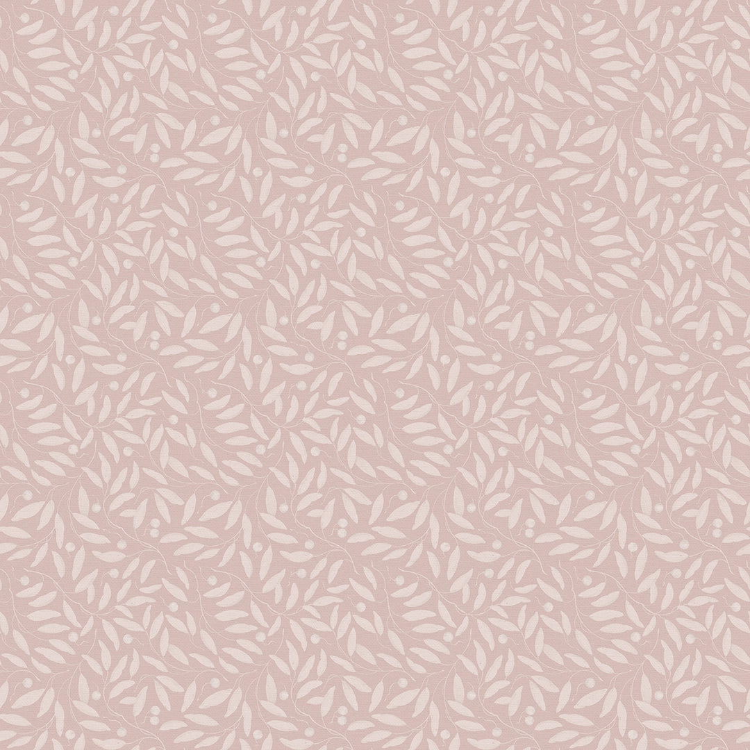 Sample of Whispering Leaves Wallpaper in Vintage Rose – Lucie Annabel