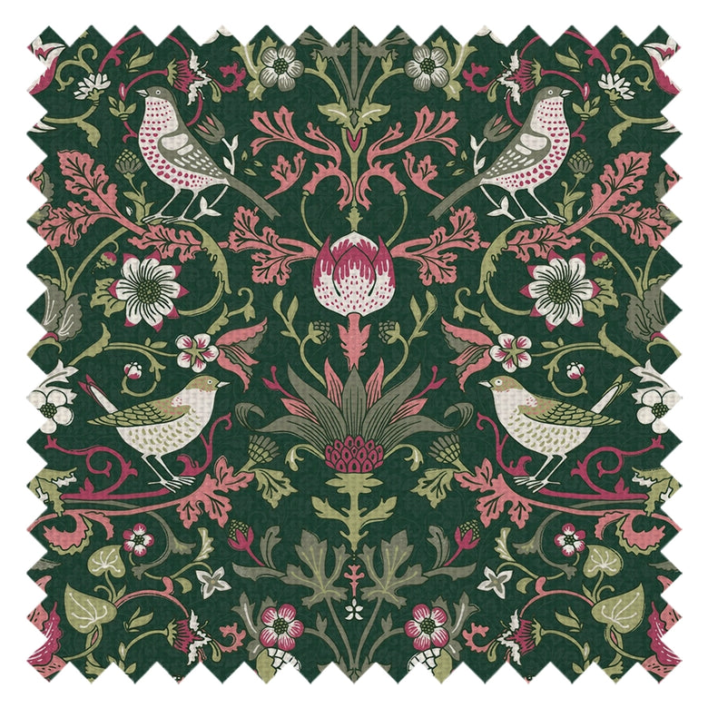 Sample of Garden Visitors Fabric in Guava on Castleton Green – Lucie ...