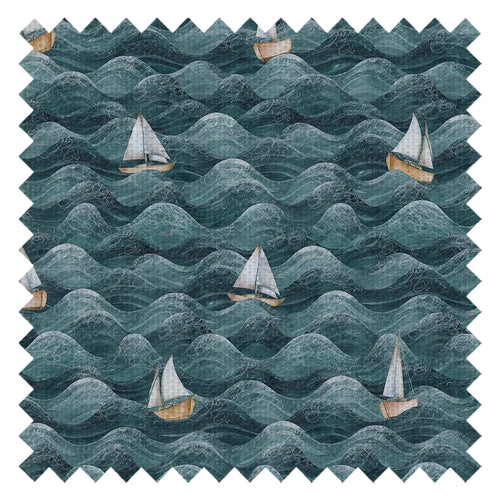 Sample of High Tide Fabric in Teal – Lucie Annabel