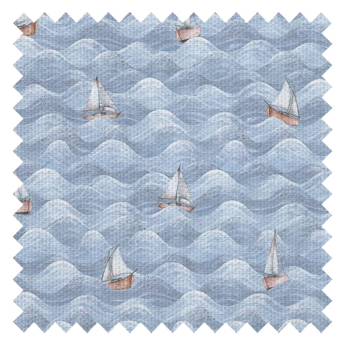 Sample of High Tide Fabric in Cornflower Blue – Lucie Annabel